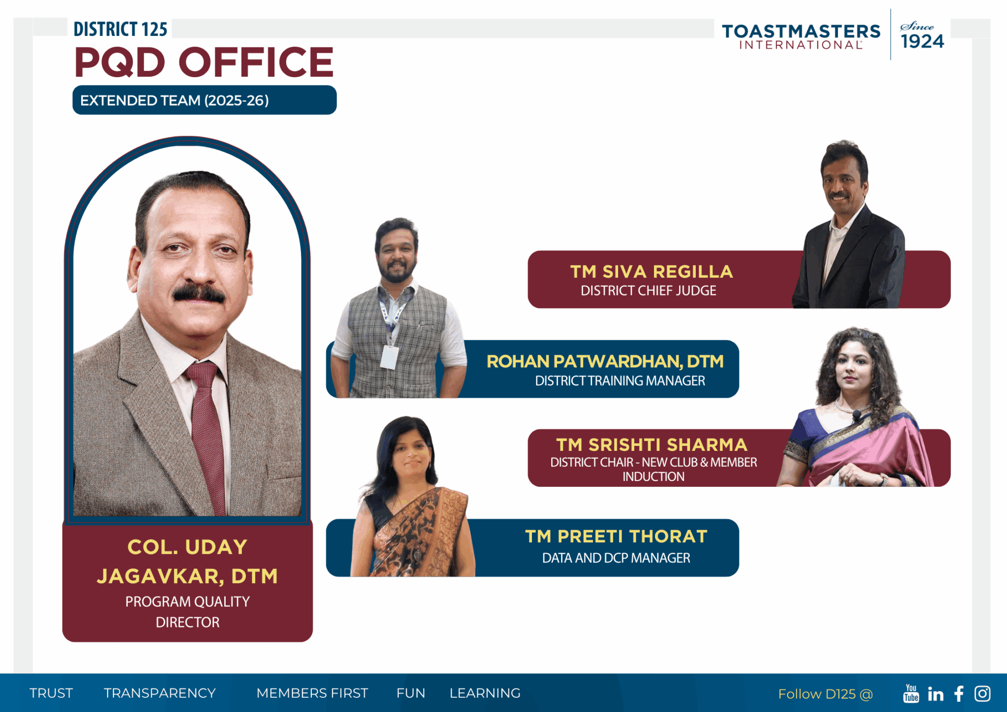PQD Sushil Pawar, DTM - District 125